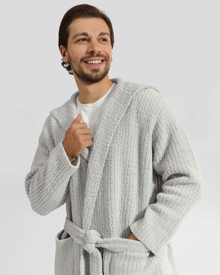 Ribbed Hooded Robe – Sunday Citizen