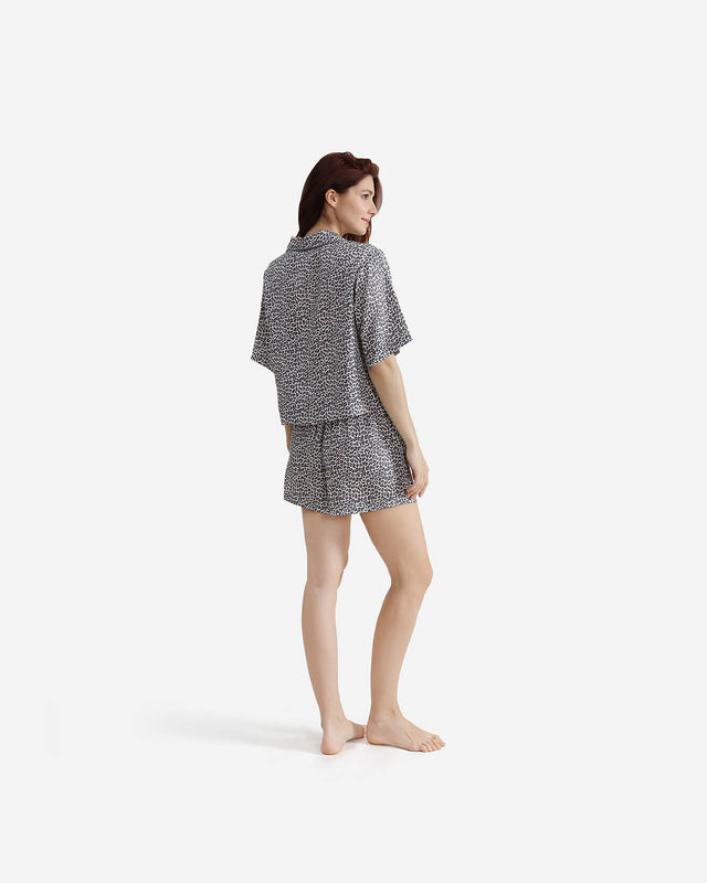 Silky Lyocell Short Leopard Print Pajama Set | Sunday Citizen