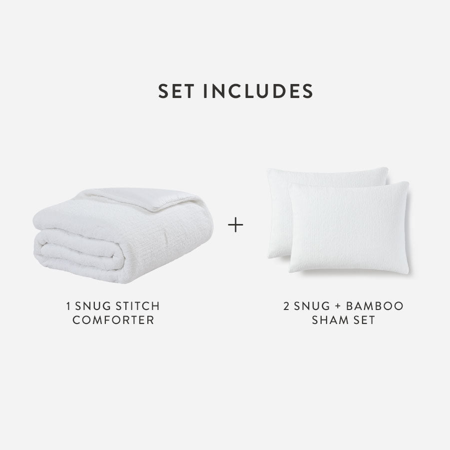 Snug Stitch Comforter Bundle – Sunday Citizen